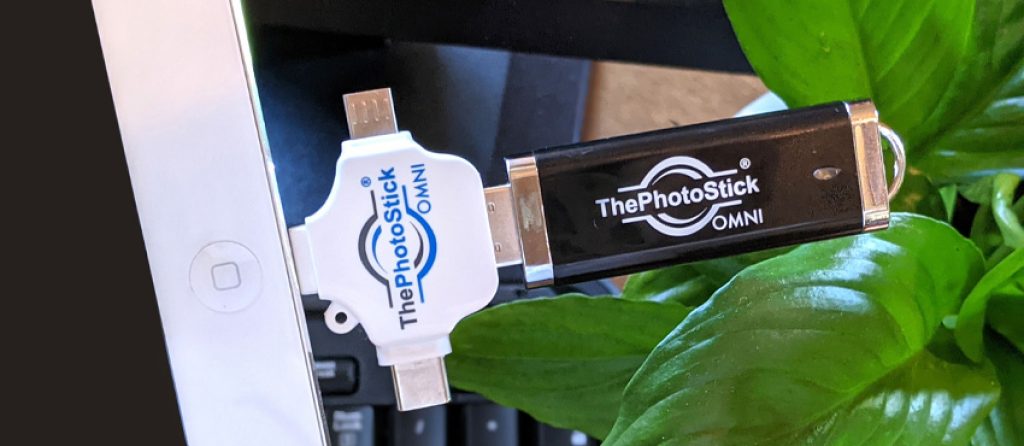 Mit ThePhotoStick Omni Fotos und Videos speichern